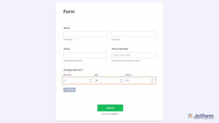 How to Set Up the Configurable List Widget