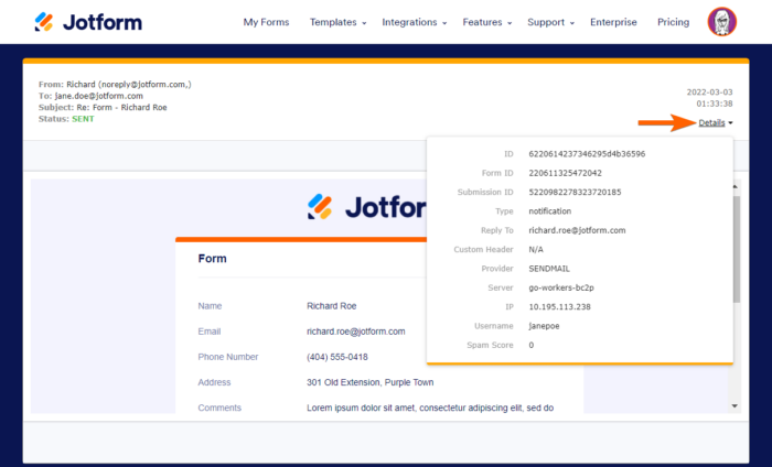 How to View Your Form Email Logs