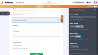 Show or Hide Multiple Fields at Once Using the Section Collapse Element