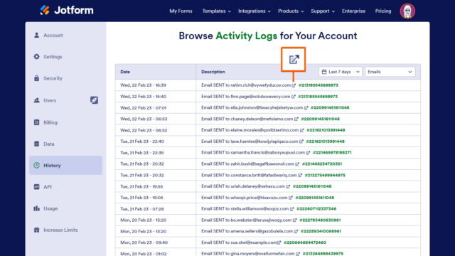 How to View Your Form Email Logs