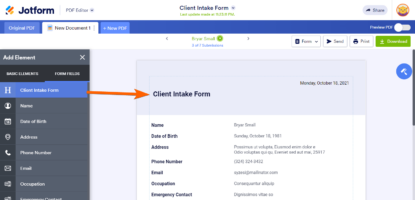 How to Show Headers and Text in the PDF