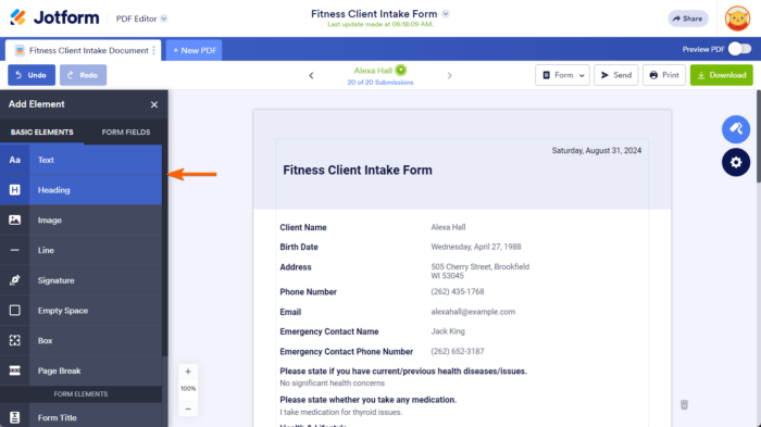 How to Show Headings and Texts in PDF Documents