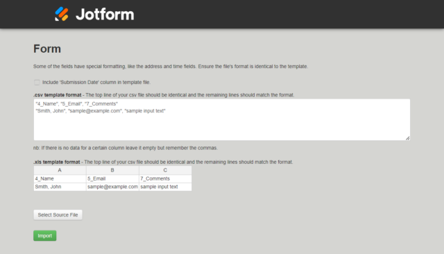 Import Data: Easily Import Your Excel or CSV Data Into Jotform