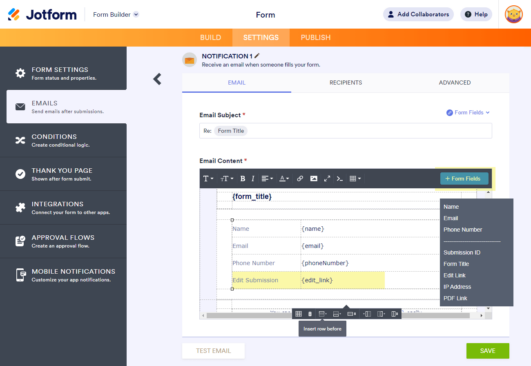 How to Print the Form with the User's Data