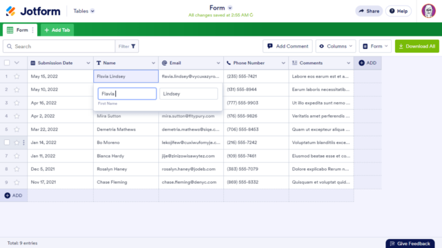 How to Edit Submissions Made on Your Forms