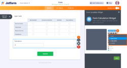 Performing Calculations With Input Table