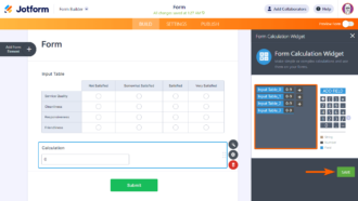 Performing Calculations With Input Table