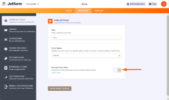 How to Enable Form Encryption