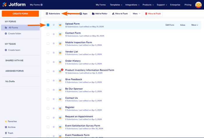 How to Download the Submission Files