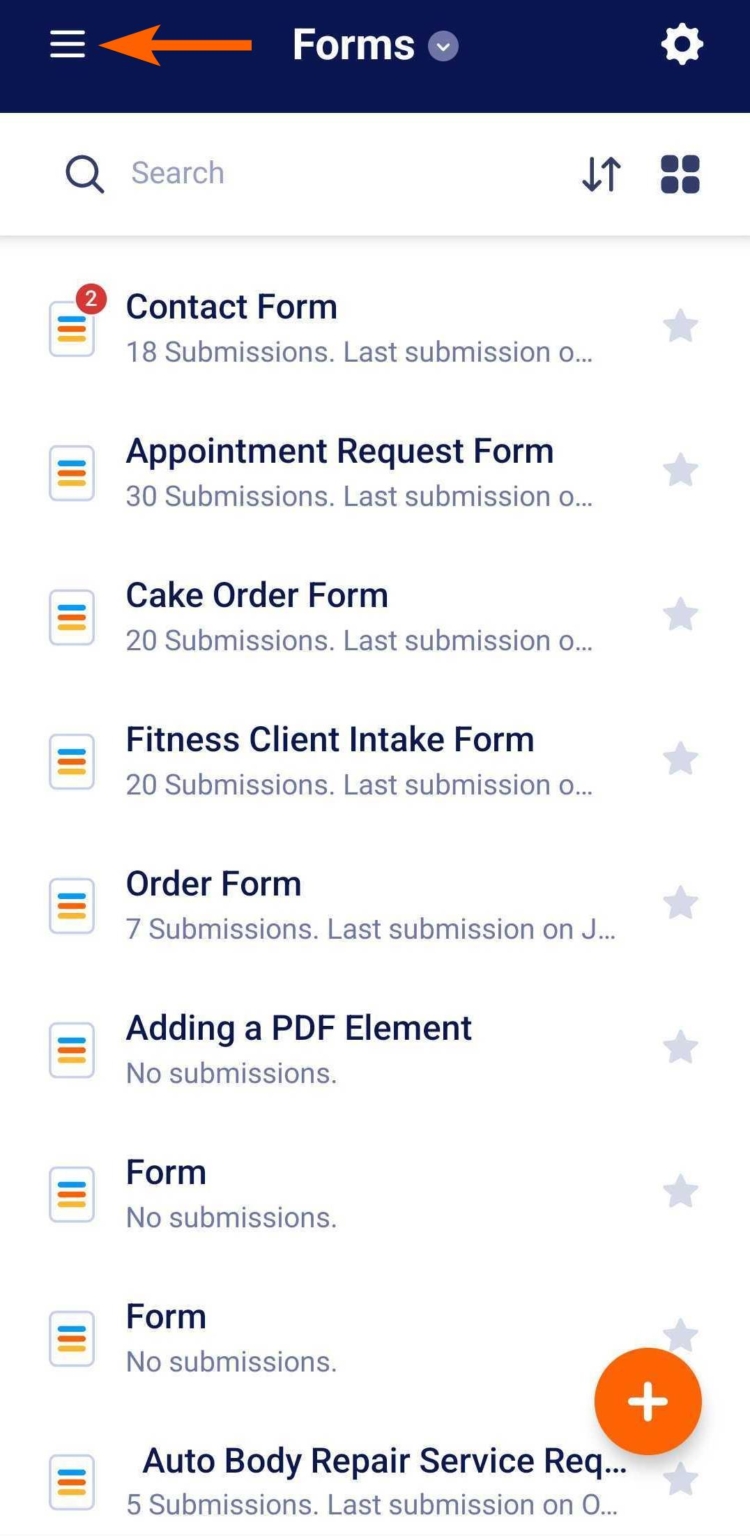 Cómo ver tus formularios y datos de envío en la app Jotform Mobile Forms