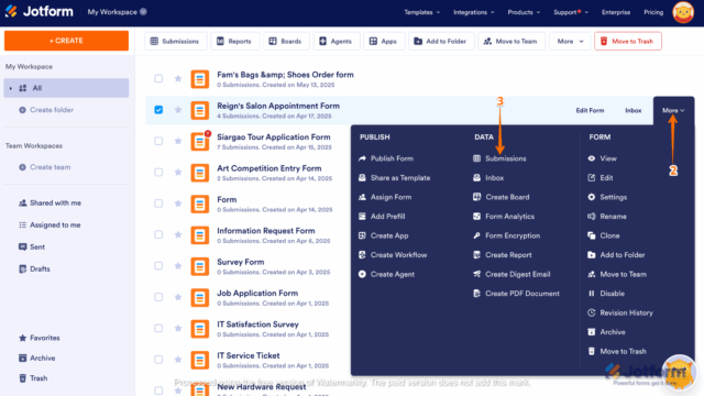 How to Delete Form Submission Data
