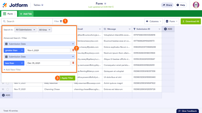 How to Delete Form Submission Data