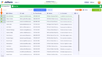 How to Delete Form Submission Data
