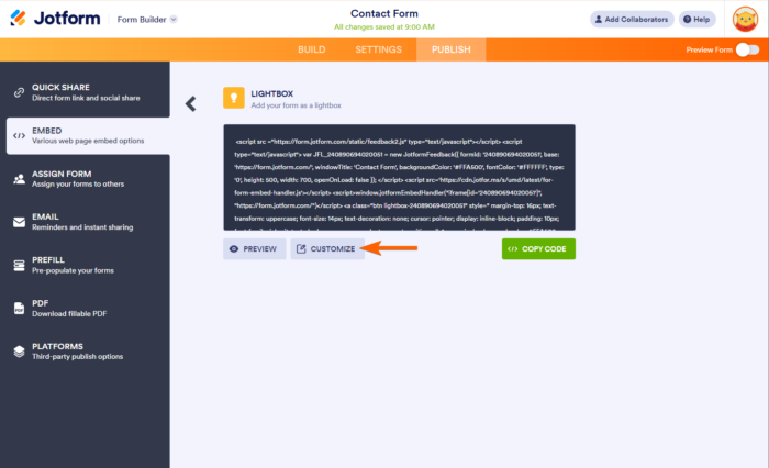 Auto-Popup Lightbox Embed Form With Cookie Using JavaScript