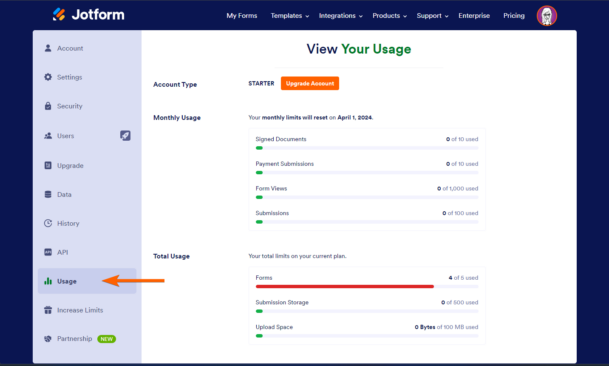 Understanding Your Account Usage and Limits