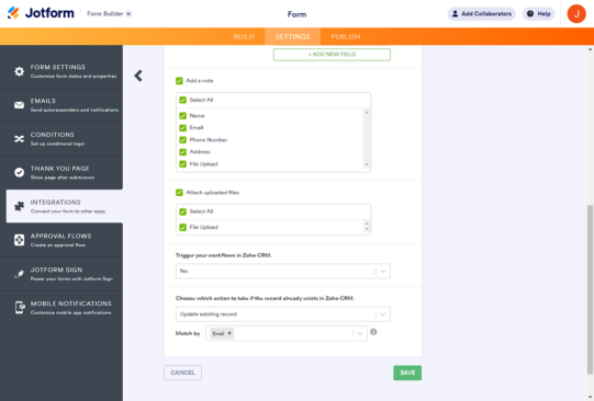 How to Integrate Jotform with Zoho CRM