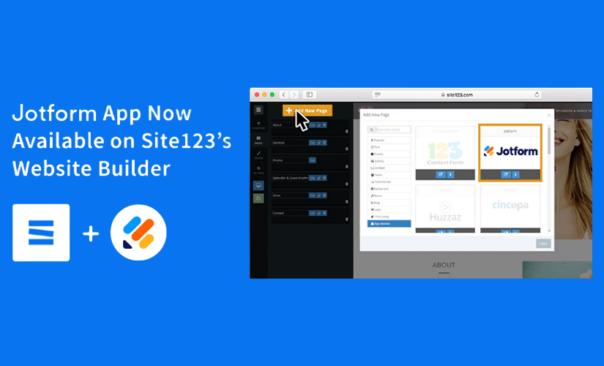 Jotform App Now Available on SITE123’s Website Builder | The Jotform Blog
