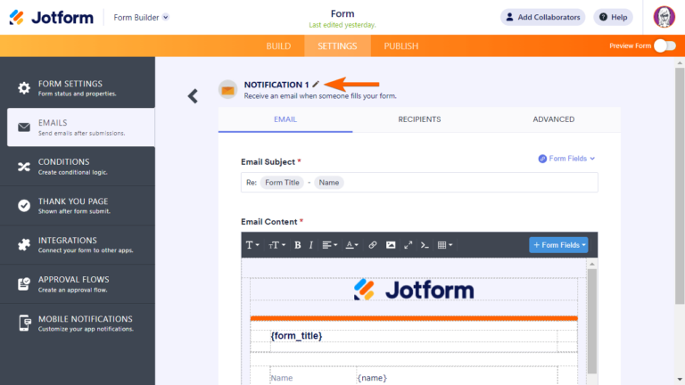 How to Edit the Email Template for Notifications and Autoresponders