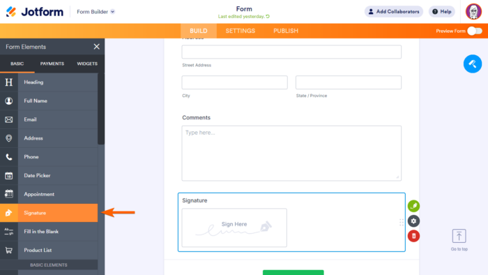 How to Add an E-Signature to Your Form