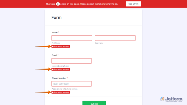 How to Manage Field Error States and Highlight Effect