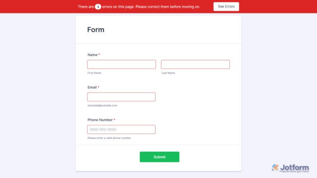 How to Manage Field Error States and Highlight Effect