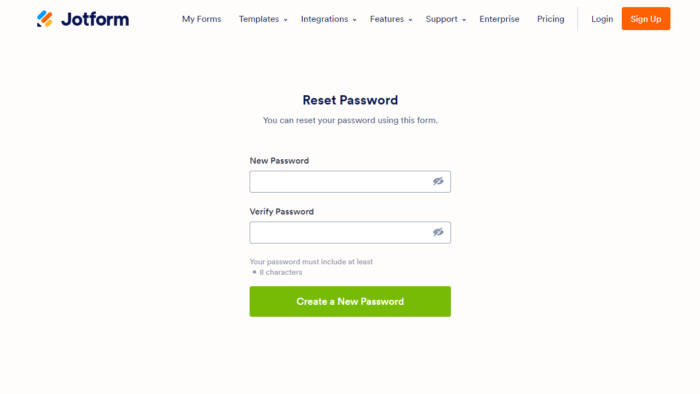 How to Reset Your Jotform Password
