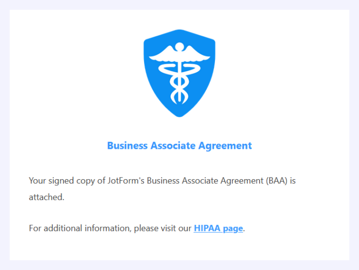 How to Receive the BAA for My HIPAA Account?