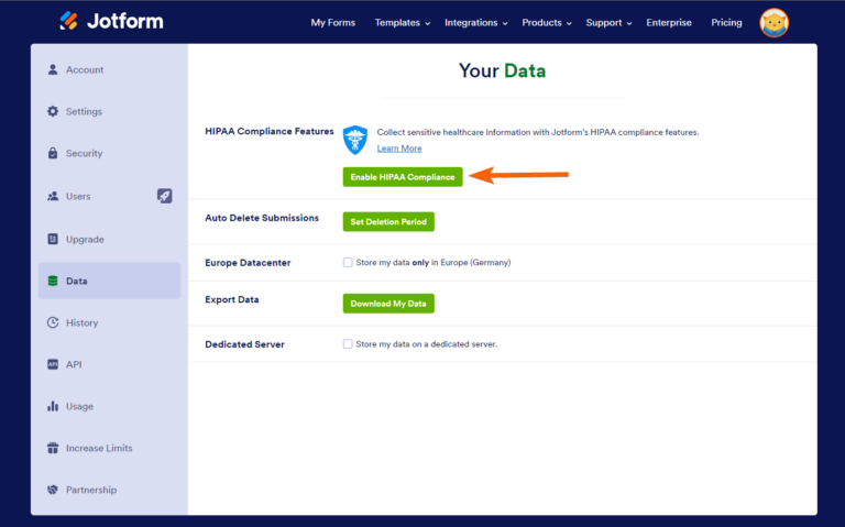 How to Enable HIPAA Compliance?