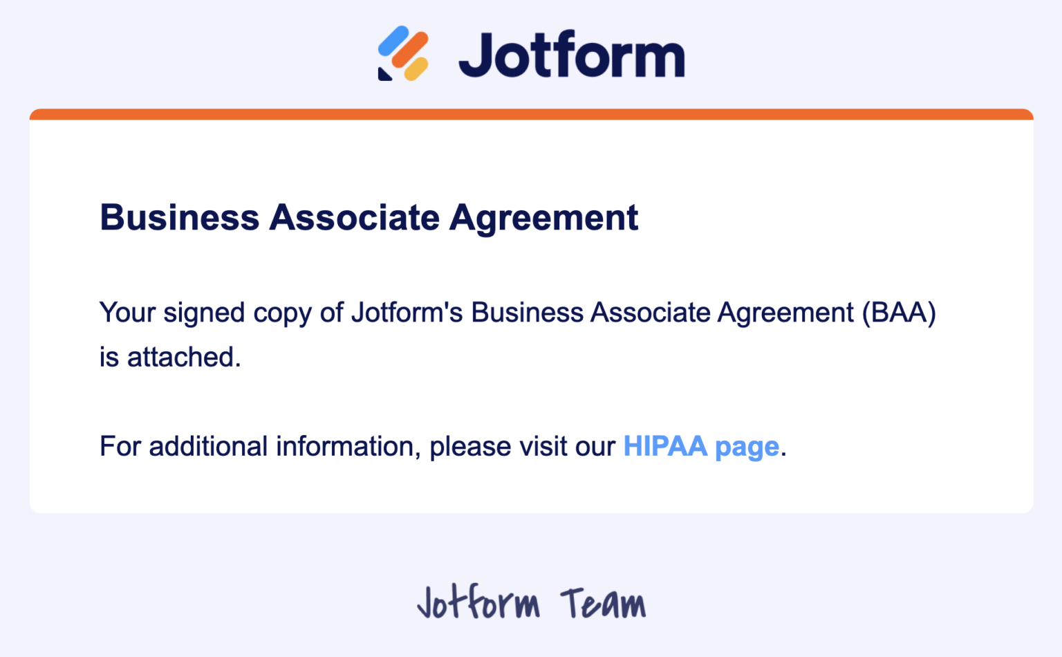 How to Receive the BAA for Your HIPAA Account