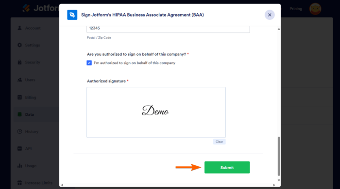 How to Receive a BAA for Your HIPAA Account