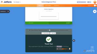 How to Customize or Hyperlink a Sub-Header on the Jotform Card Thank ...