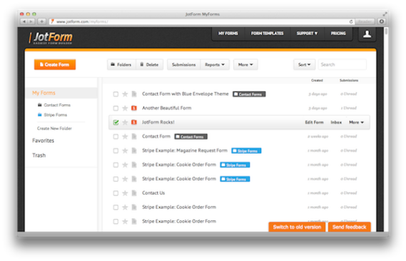 A New Look for MY FORMS page! | The Jotform Blog