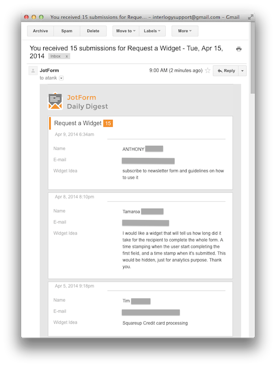 Daily Digest Emails For Your Forms The Jotform Blog Daily Digest Emails For Your Forms The Jotform Blog