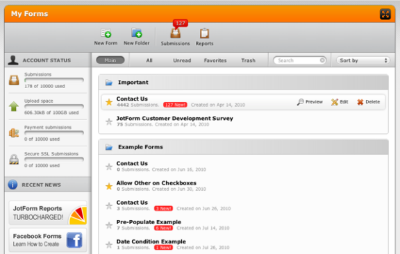New Shiny My Forms Released! | The Jotform Blog