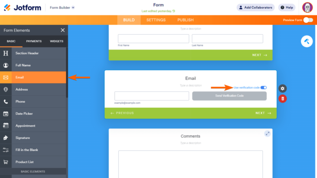 How to Implement Email Verification in Jotform Cards