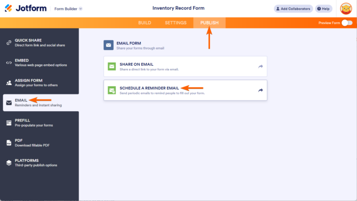 How to Set Reminder Emails for Your Forms