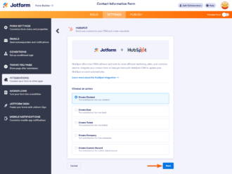 How to Integrate Jotform with HubSpot CRM