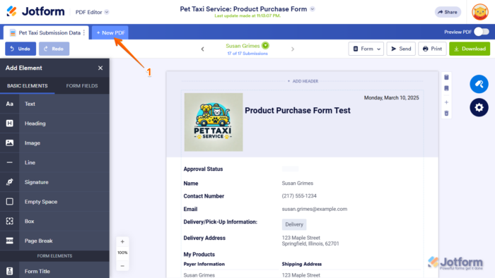 How to Create or Edit Your Form PDF Submission Report