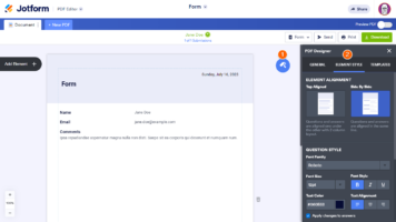Applying Form Submission Data Into a PDF Document