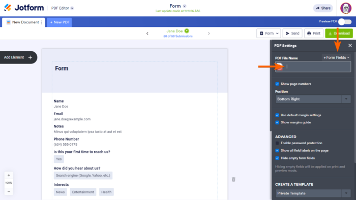 How to Assign a Custom Filename to Your PDF Report With PDF Editor