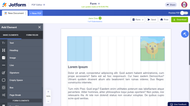 How to Move and Resize Elements in PDF Editor