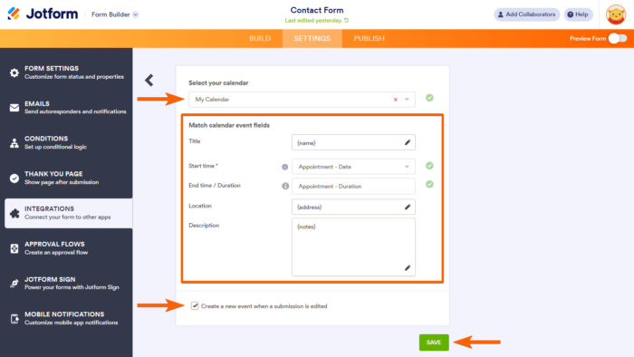 How to Integrate Your Form With Google Calendar
