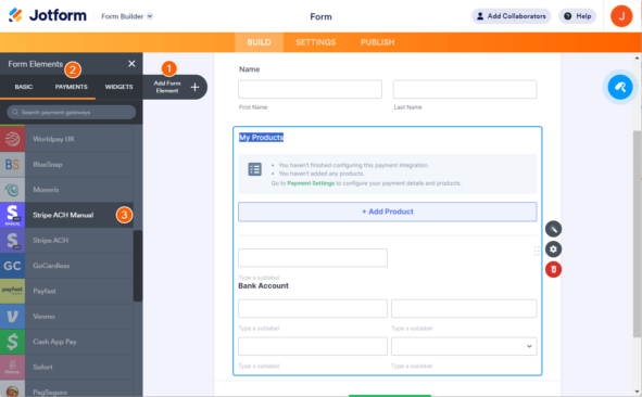 How to Integrate Stripe ACH Manual with Your Form?