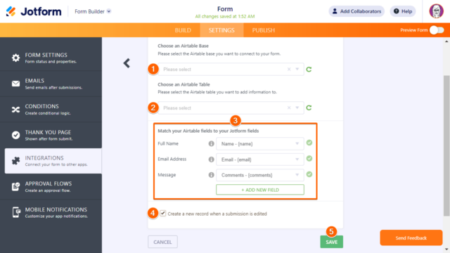 How to Integrate Jotform With Airtable