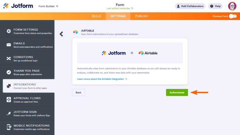 How To Integrate Jotform With Airtable
