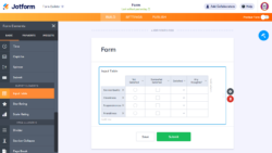 How to Set Different Input Types in Input Table