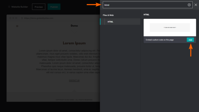 Adding a Form to GoDaddy