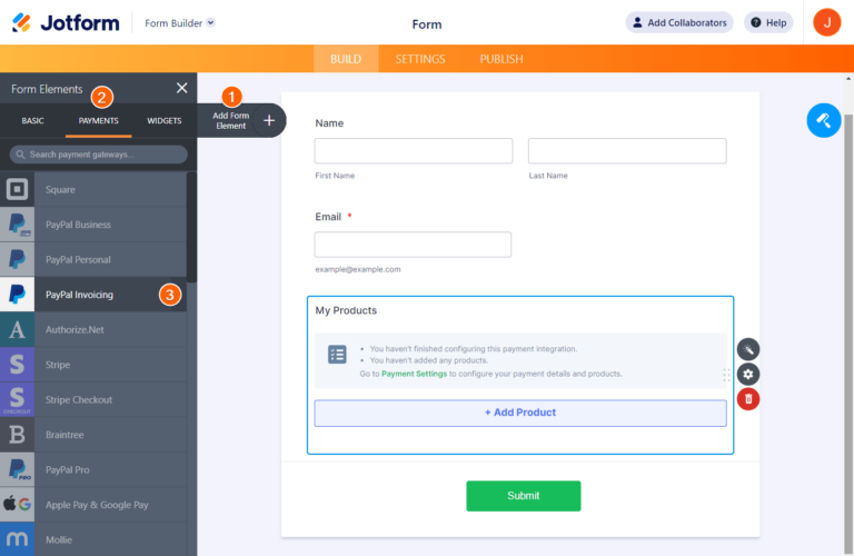 How to Integrate PayPal Invoicing with Jotform?