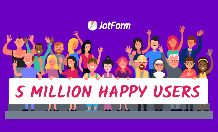 5 million high fives to our 5 million users | The Jotform Blog