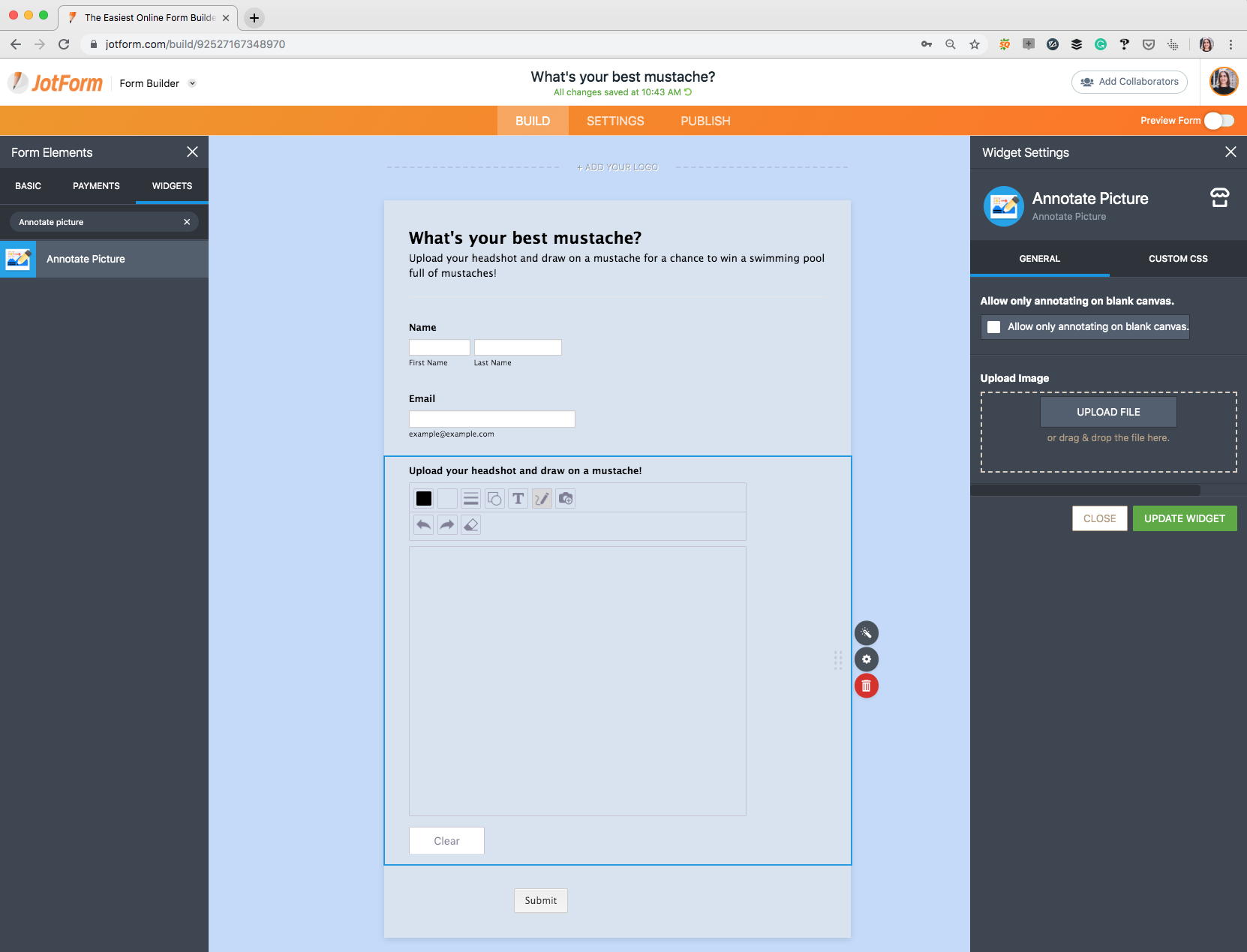 New Annotate Picture widget: Mark up images with ease | The Jotform Blog